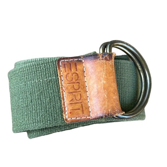 Esprit | Accessories | Espirit Khaki Cotton Belt Vintage | Poshmark